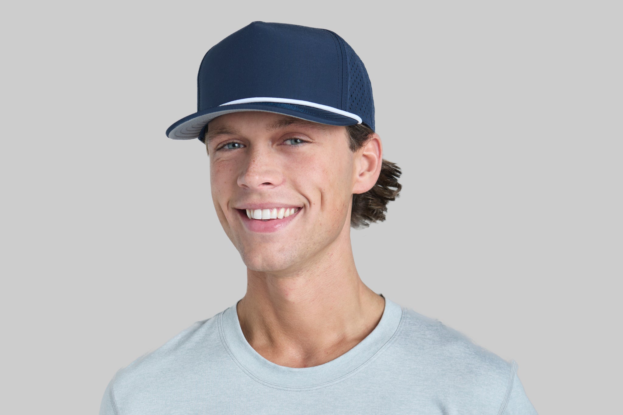 NAVY WITH WHITE ROPE BREAKAWAY SNAPBACK